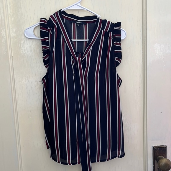 Papaya | Tops | Papaya Sheer Striped Camisole With A Tie At The Front ...